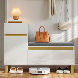 Generic Ger&auml;umige Eingangsm&ouml;bel mit Mehreren Regalen - Moderne und minimalistische Aufbewahrung mit Schubladen und T&uuml;ren, praktische Begleitung f&uuml;r die Eingan