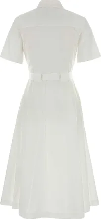 Burberry Poplin Shirt Dress - White