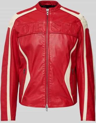 Diesel Regular Fit Jacke in Leder-Optik