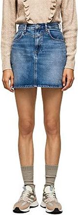 Pepe Jeans London Jupe Rachel, Bleu (Denim-HQ6), M Femme