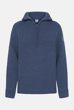Hanseheld Damen Troyer Merino Jeans Blau GOTS