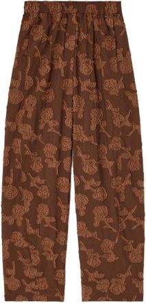 Ganni Pantalon Fil Coupe - Femme - Pantalons - Brun - Taille: 36 FR