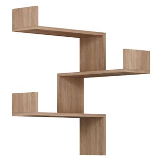 DRAWER Drawer - tag&egrave;re dangle murale en bois L60cm - Bois clair - Lucia