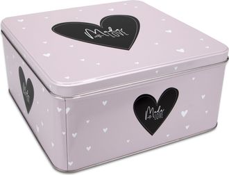 Städter Gebäckdose Made with Love 21 x 21 cm/H 10 cm Lila/Violett