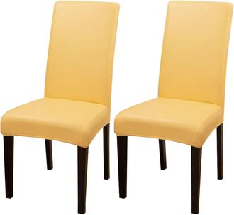 Generic wasserdichte PU-Stuhlbez&uuml;ge Set F&uuml;r Esszimmer - Langlebige Schonh&uuml;llen F&uuml;r K&uuml;che, Hotel & Restaurant, Hochzeit, Event, Bankett, Stretchhussen, Atmungs