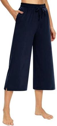 SHEKINI Pantalon de sport 3/4 pour femme - Pantalon de yoga - Pantalon de jogging - Pantalon dété léger - Pantalon large - Pantalon de loisirs baggy - Pantalo