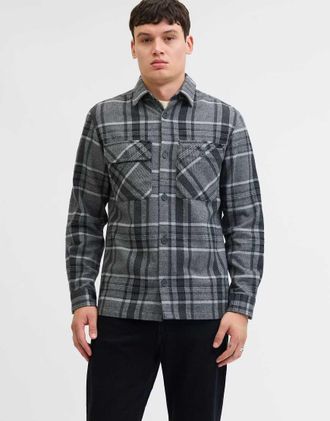 Jack & Jones Surchemise - Gris moyen chin&eacute;