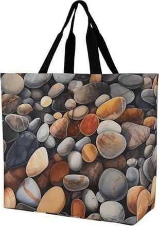 Generic Roches Et Cailloux Sac A Main Femme R&eacute;utilisable Sacs De Courses D&eacute;contract&eacute; Sac Fourre-Tout Pour Travail Plage Shopping
