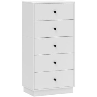 HOMCOM Homcom - Kommode Sideboard mit 5 Schubladen Schrank aus Holzwerkstoff Aufbewahrungsschrank im Modern Stil Schubladenschrank Kommodenschrank f&uuml;r