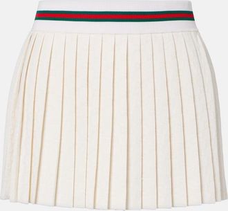 Gucci Mini-jupe GG en coton m&eacute;lang&eacute;