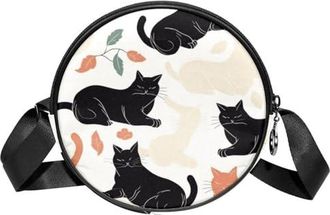 Generic Sac &agrave; bandouli&egrave;re rond pour femme, petit sac &agrave; bandouli&egrave;re en papier d&eacute;coup&eacute; avec fermeture &eacute;clair, bretelles r&eacute;glables, sac &agrave; main rond d&eacute;contract&eacute; p