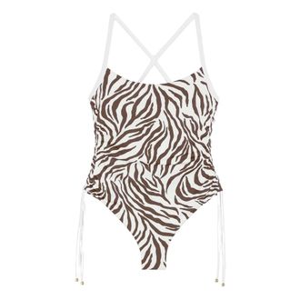 Max Mara Femme, Maillots de bain, Multicolore, Taille: 44 FR Maillot de bain une pi&egrave;ce &agrave; fronces lat&eacute;rales pour femme