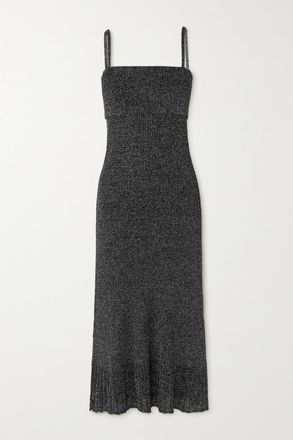 Proenza Schouler Lorenia Maxikleid Aus Lam&eacute; In Metallic-optik - Silber