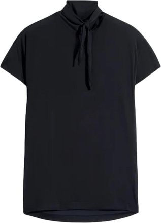 Christophe Lemaire Femme, Tops, Noir, Taille: 38 FR Short Sleeve Foulard Top