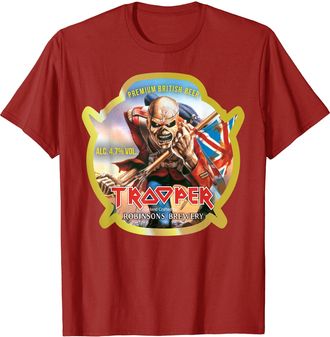 Iron Maiden Trooper Beer Label Colors T-Shirt