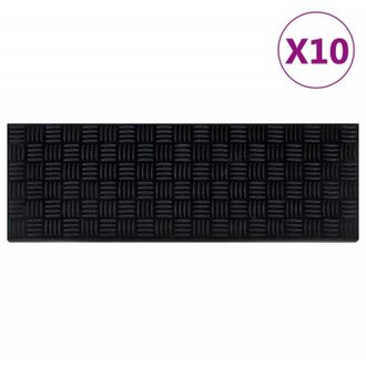 vidaXL Stufenmatten 10 Stk. 25x75 cm Gummi Vidaxl
