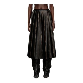 Diesel Femme, Jupes, Noir, Taille: 40 FR O-Saka Pleated Skirt