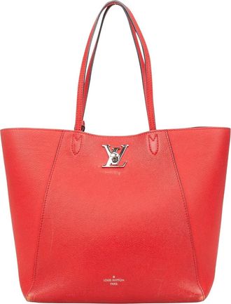 Louis Vuitton Crossbody Bags - Louis Vuitton Rubies Leather Lockme Cabas Handbag - Gr. unisize - in Rot - f&uuml;r Damen