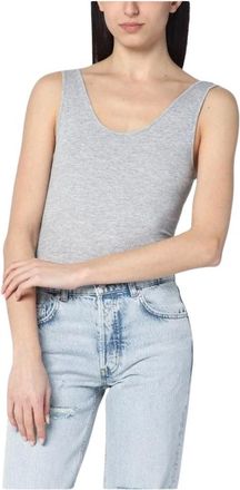 Anine Bing Femme, Tops, Gris, Taille: 40 FR Ribbed Knit Tank Top
