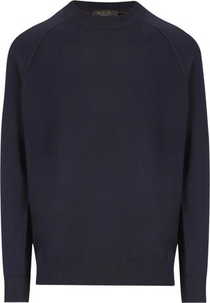 Loro Piana pull &agrave; design c&ocirc;tel&eacute; - Bleu