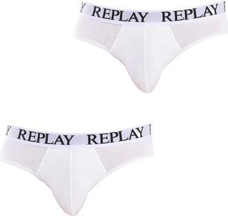 Replay Homme, Sous-vêtements, Blanc, Taille: S Slip Élastique en Coton