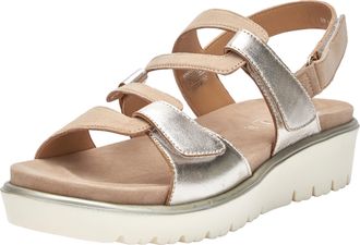 Ara Damen Bilbao Sandale, Platin,Sand, 36 EU