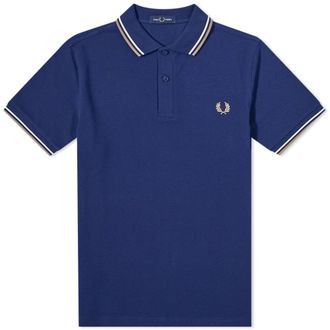 Fred Perry Slim Fit Twin Tipped Polo - - Tops - Herren - Blau - M