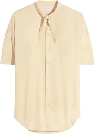 Christophe Lemaire Femme, Blouses et Chemises, Jaune, Taille: 36 FR Short Sleeve Shirt with Foulard