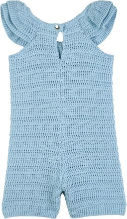 Chlo&eacute; Crochet-Embroidered Cotton Jumpsuit - White