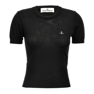 Vivienne Westwood Bea Rundhals-Top - - Knitwear - Damen - Schwarzk - XS