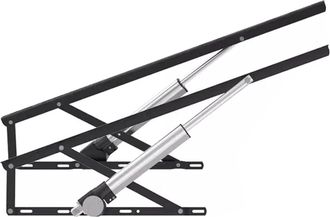 Generic 2 PCS Steel Heavy Duty Bed Risers, Electric Bed Lift Mechanism, Lift Up Storage Bed Frame, with Remote Control, Load 600KG, Folding Lift Up Spring Hin