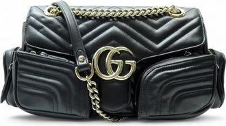 Gucci Crossbody Bags - NEUE GUCCI MARMONT TASCHEN MIT MEHRFACHEN F&Atilde;CHERN - Gr. unisize - in Schwarz - f&uuml;r Damen