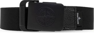 Stone Island Homme, Accessoires, Noir, Taille: 90 CM Logo Belt