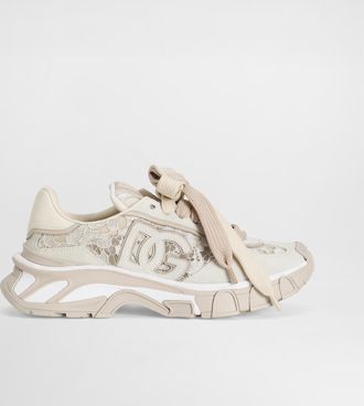 Dolce & Gabbana Dg Country Road Sneakers In Lace - Frau Sneakers Cream 35.5