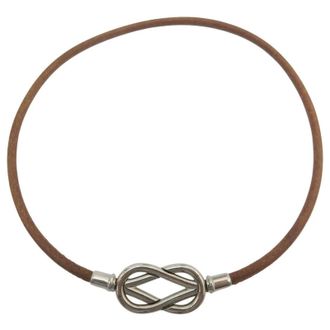 Herm&egrave;s Armband - NEUE HERMES ATAME HALSKETTE 38 CM ODER DOPPELT TOU - Gr. ONESIZE - in Braun - f&uuml;r Damen