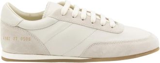 Common Projects Low-Top Sneaker - White Leather Sneakers With Suede Accents - Gr. 35 (EU) - in Wei&szlig; - f&uuml;r Damen