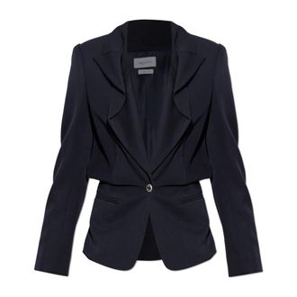 Alexander McQueen Einreihige Jacke mit gefaltetem Revers - - Jackets - Damen - Blau - M