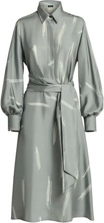 Kiton Femme, Robes, Gris, Taille: 38 FR Silk Satin Dress