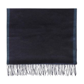 Ferragamo Homme, Accessoires, Bleu, Taille: ONE Size Logo Scarf