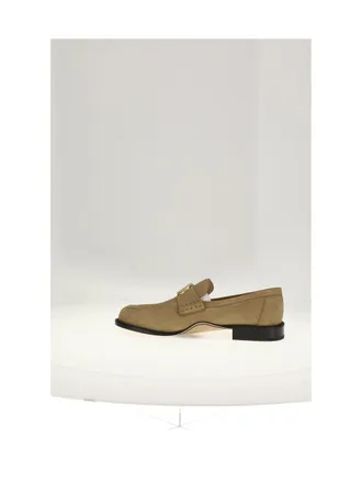 Dior Mens Loafers Arcie Suede Beige Upper: Calf Leather