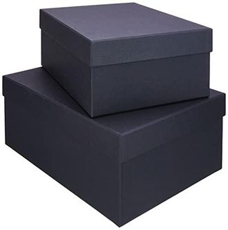 R&ouml;ssler Selection Papier 13491453700 - S.O.H.O. Boxline 2er Kartonage, rechteckig, Schwarz