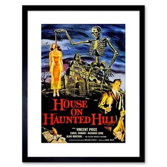 Wee Blue Coo 9x7 MOVIE FILM HOUSE HAUNTED HILL VINCENT PRICE FRAMED ART PRINT F97X544