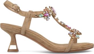 Alma En Pena Alma EN Pena, Femme, Chaussures, Beige, Taille: 42 EU Sandale &agrave; Bride Centrale et Strass