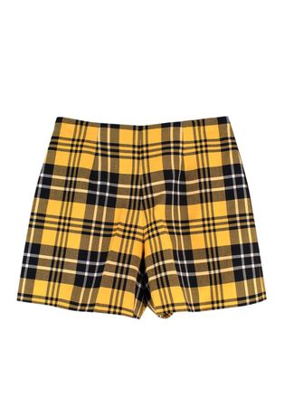 Dior Yellow Check Wool Hotpants Size XS