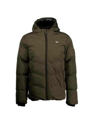 Deeluxe Doudoune Homme INTEREST chaude regular avec capuche et doublure ultra douce - Manches longues Fermeture glissi&egrave;re - Military - Taille M