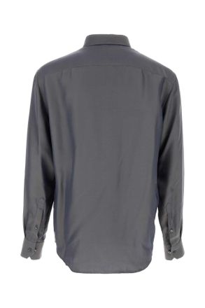 Giorgio Armani Viscose-Silk Shirt - Gray