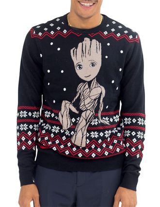 Cotton Division Mens MEGUGACPU002 Pullover, Schwarz, Large