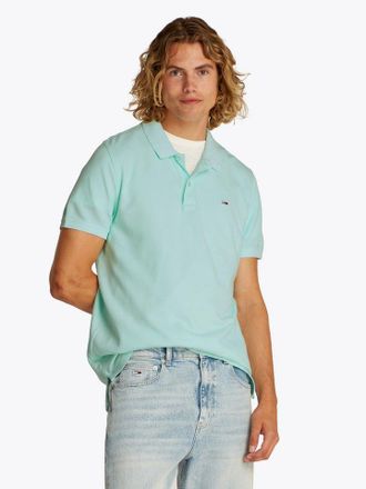 Tommy Jeans Poloshirt TJM SLIM ESSENTIAL GD POLO SS mit Logostickerei