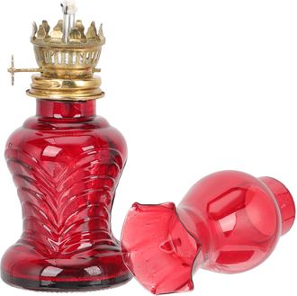 Cabilock DIYEAH Vintage Glas Petroleumlampe mit Dekorativem Glaszylinder Elegante Kerosinlaterne f&uuml;r Innen und Au&szlig;en Nostalgische Tischleuchte im Chinesischen 