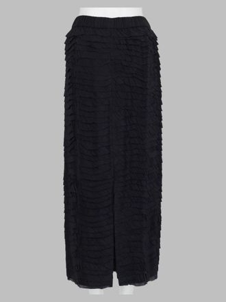 Alysi Ruffled Viscose Midi Skirt - Black